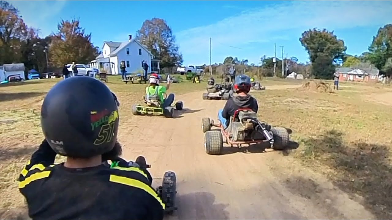 Yard Kart Racing with a Mixture of vintage, champ, road and classic ...