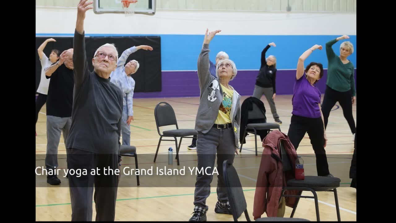 Chair yoga at the Grand Island YMCA - YouTube