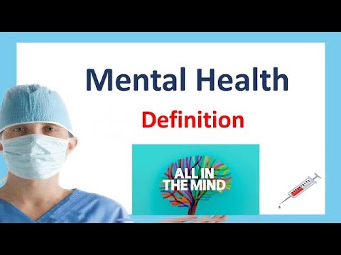 What Does Mental Health Mean Definition
