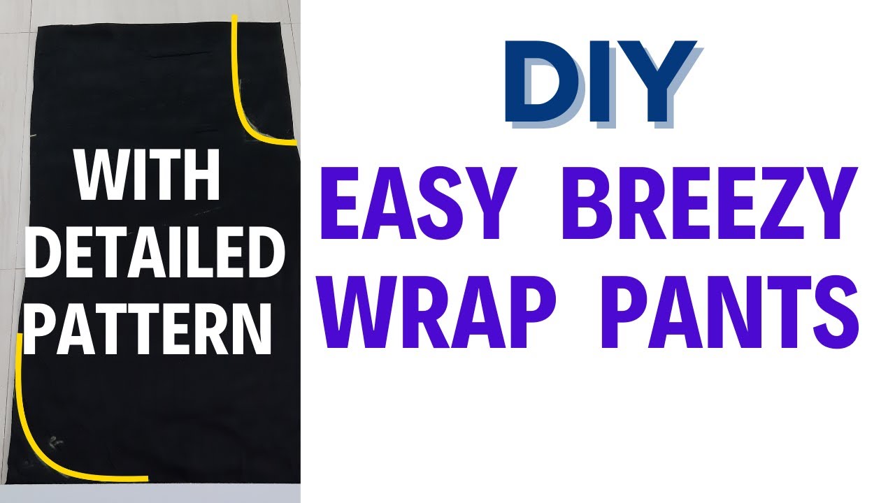 Wrap Trouser Cutting and Stitching, Wrap Palazzo Tutorial, Wrap Pants ...