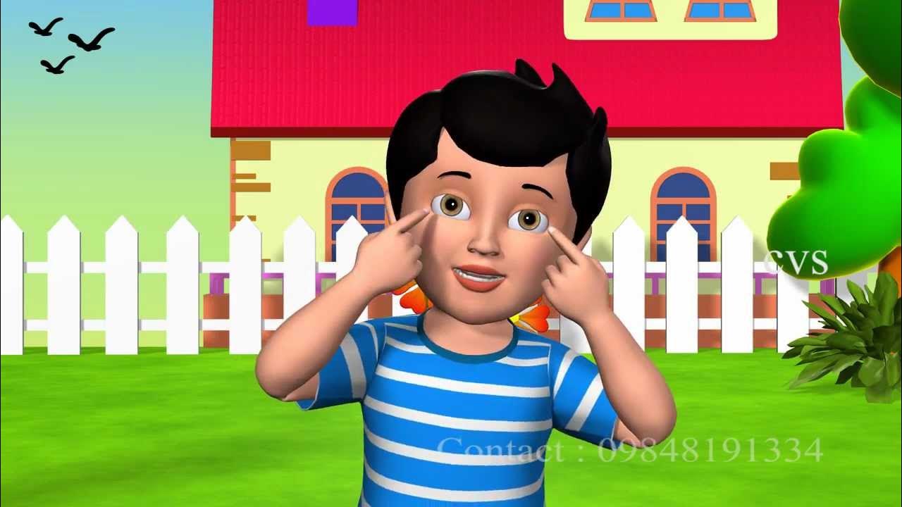 Ten little fingers ten little toes - 3D Animation English Nursery rhyme ...