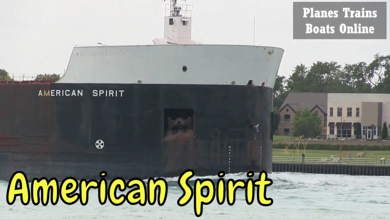305m American Spirit Cargo Ship In St Clair River Great Lakes #ships # ...