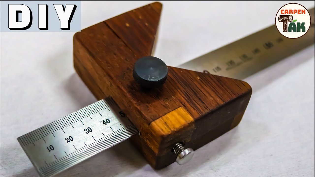 목공 필수품 마킹게이지! 아주 편리한 마킹게이지 만들기/Awesome Ruler Marking Gauge - YouTube