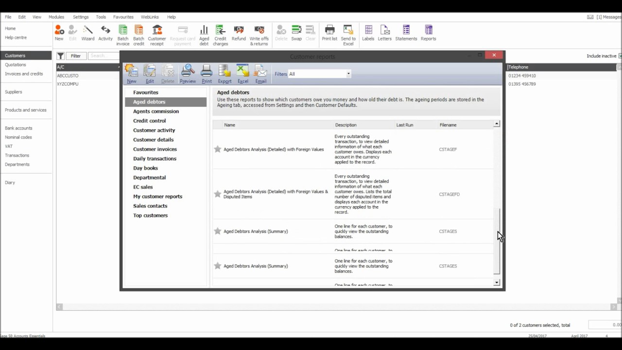 Free Sage 50 Course - Customer Module Part 7 - Reports, Statements ...