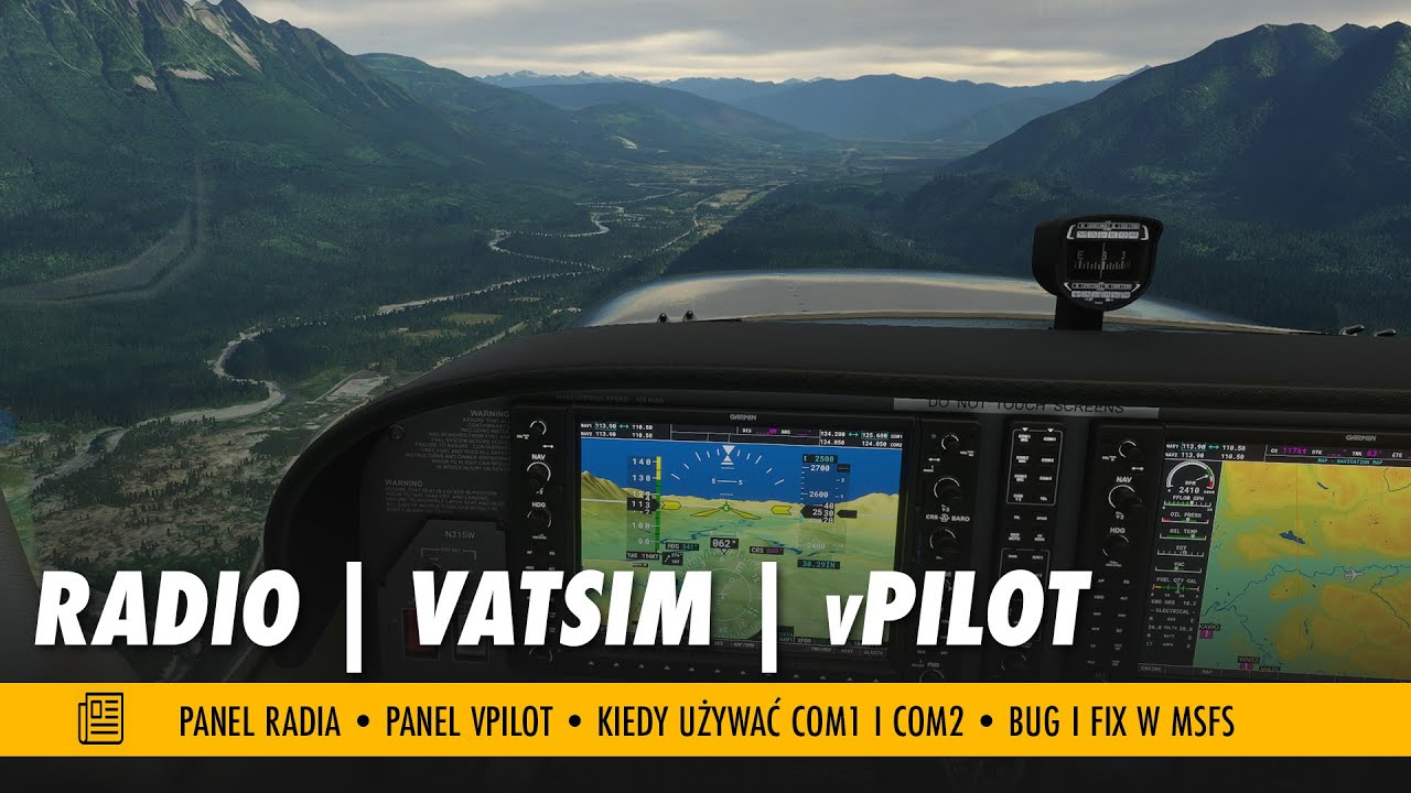 Łączność na Vatsim. Radio i vPilot. Bug w MSFS (+walkaround). - YouTube