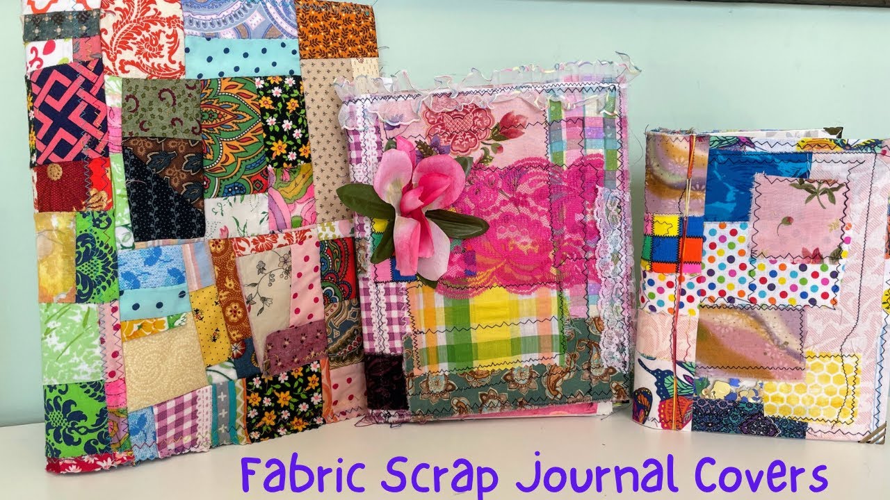 Making Collaged Fabric Junk Journals using Fabric Scraps and Upcycled ...