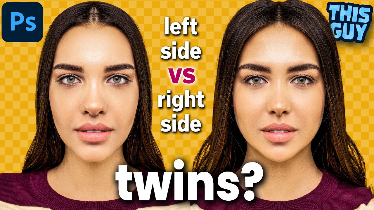 Asymmetrical FACE SWAP in Photoshop CC | Left Side vs Right Side of ...
