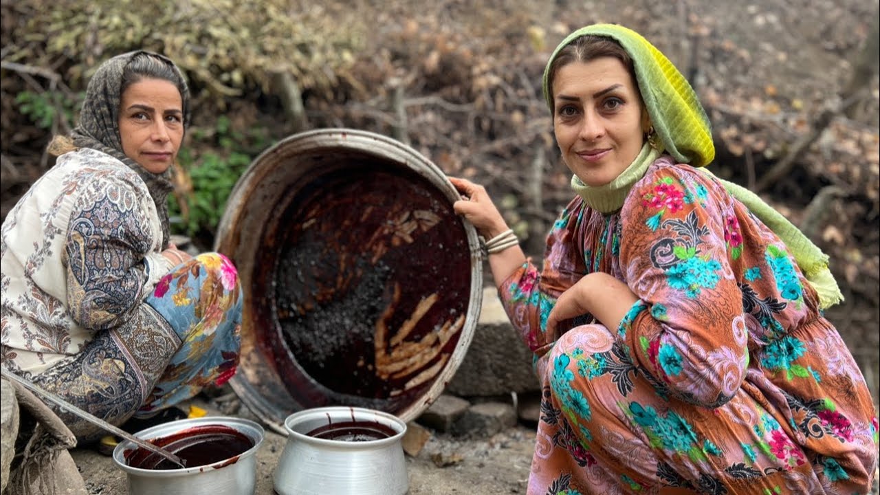 Harvesting Wild Persimmons: Iranian Nomadic Style | Making Wild ...