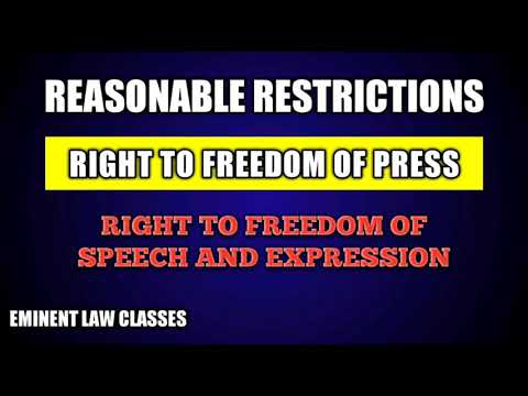 Restrictions on right to freedom of speech and expression and right to ...