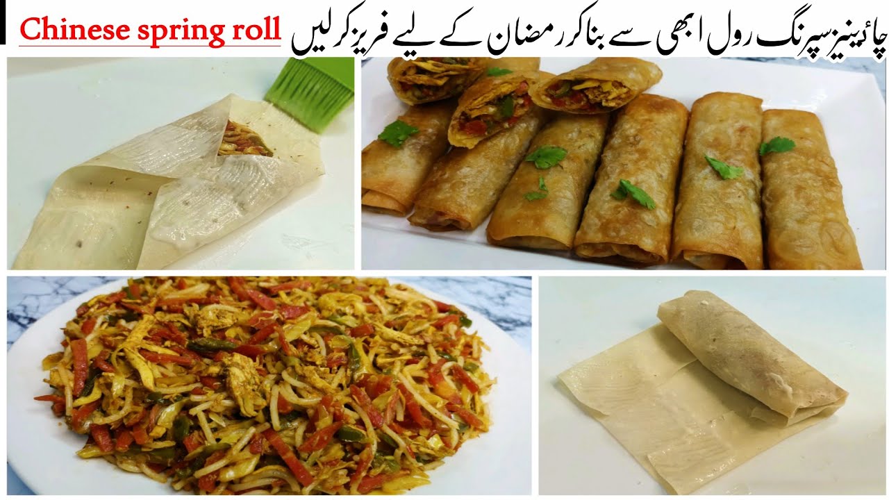 chinese chicken vegetable spring roll recipe and 3 methods for roll ...