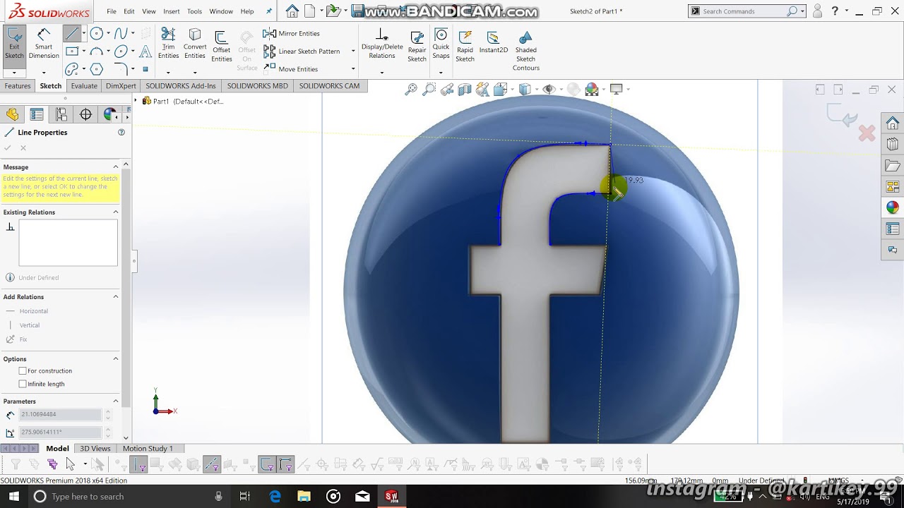 facebook 3-d icon designed on solidworks. - YouTube