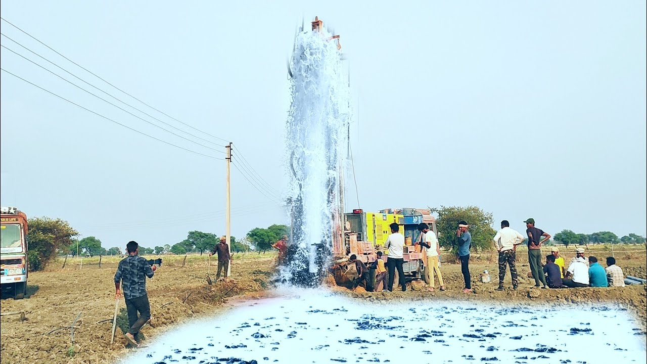Borewell Drilling - 250 Feet Deep Boring Machine 8 - 10 Hp Motor With ...