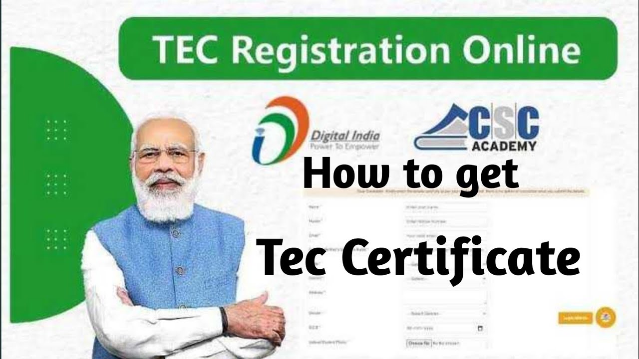 How to Registration tec Certificate For CSC Center 2022 - YouTube