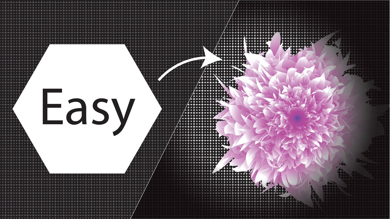 How To Draw a Flower Vector Art Super Easy| illustrator tutorial - YouTube