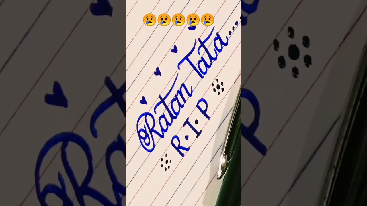 Ratan Tata 🙏🙏 || #shortsfeed #ytshorts #cursive #calligraphy - YouTube