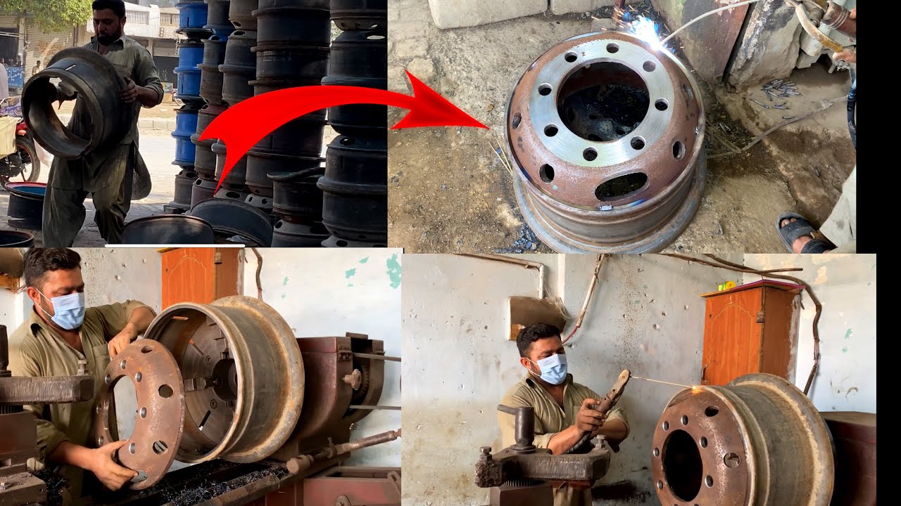 HOW TO MAKE A RIM PLATE FROM OLD MS SHEETS|How to Repair RIM OF A TRUCK ...