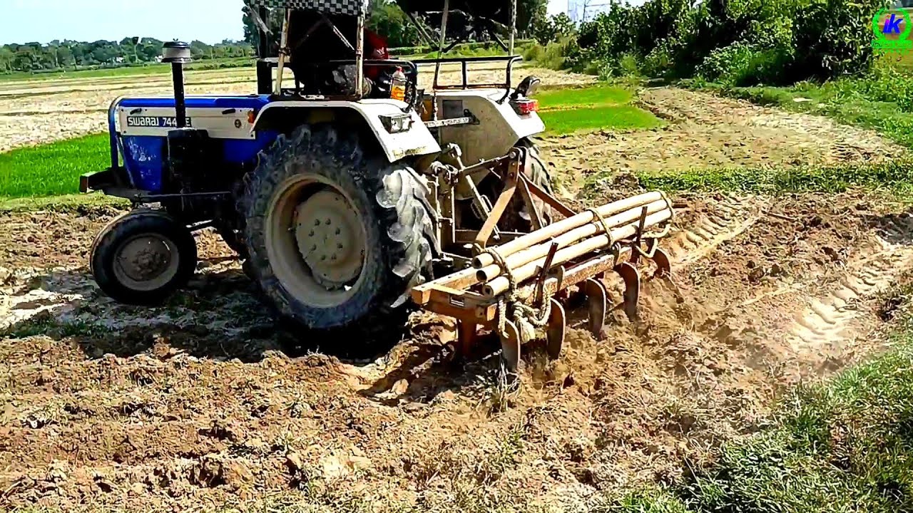 First Cultivation For Rice Farming In Summer | Tractor Cultivator ...