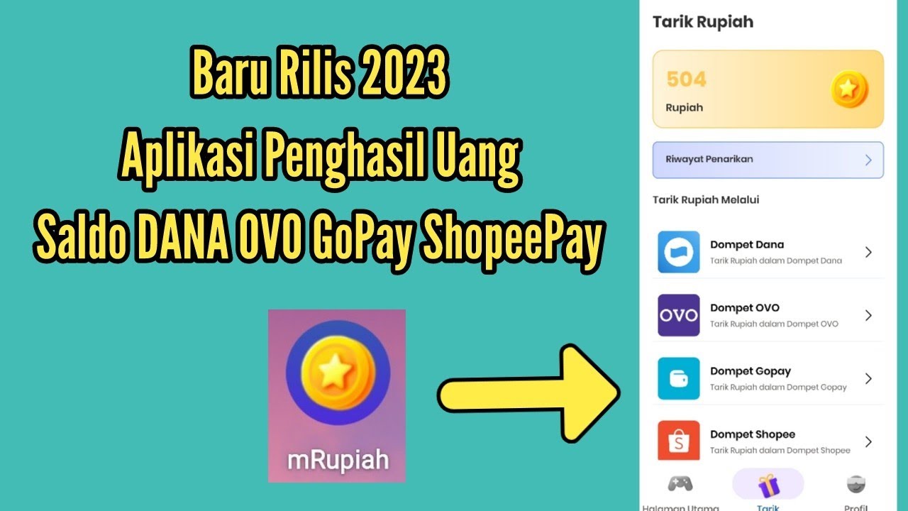 Baru Rilis 2023 Aplikasi Penghasil Uang Saldo DANA OVO GoPay Dan ...