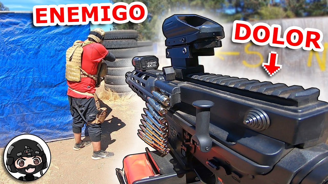 LE DISPARO 3000 TIROS en AUTOMÁTICO ️ 😱 DOMINACIÓN Yio Airsoft Gameplay ...