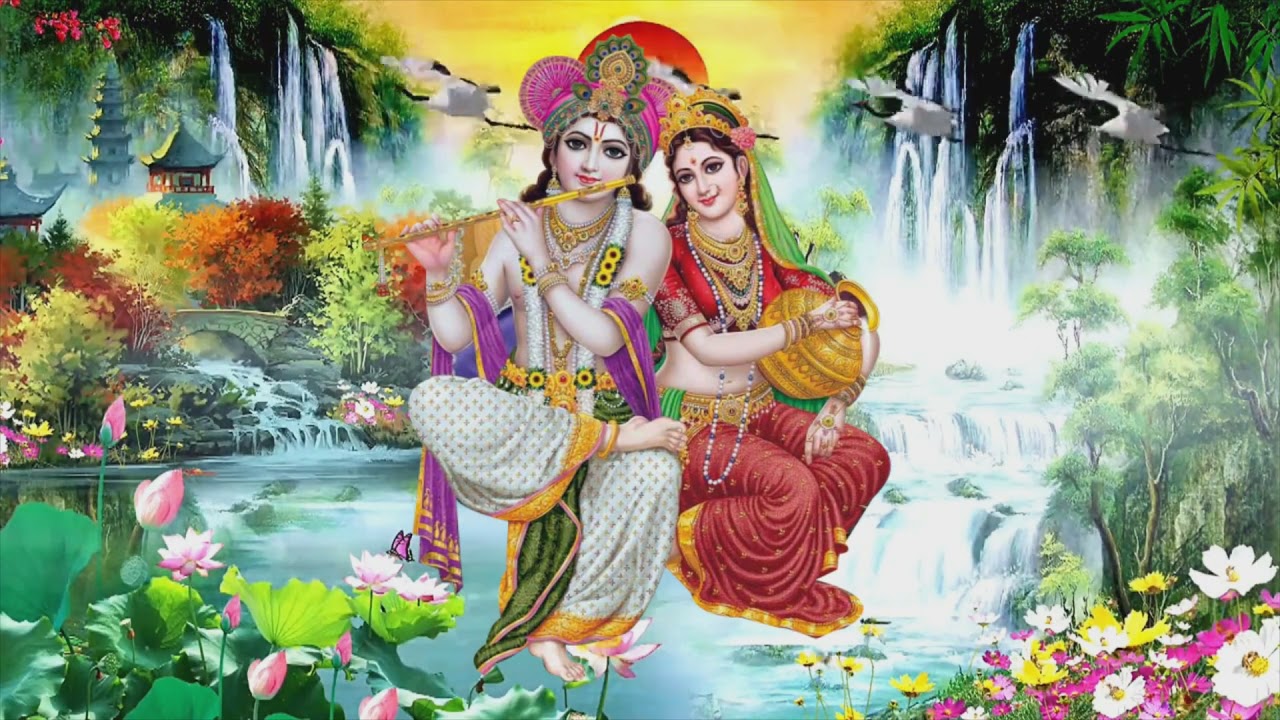 radha krishna background video || krishna green background || lord ...