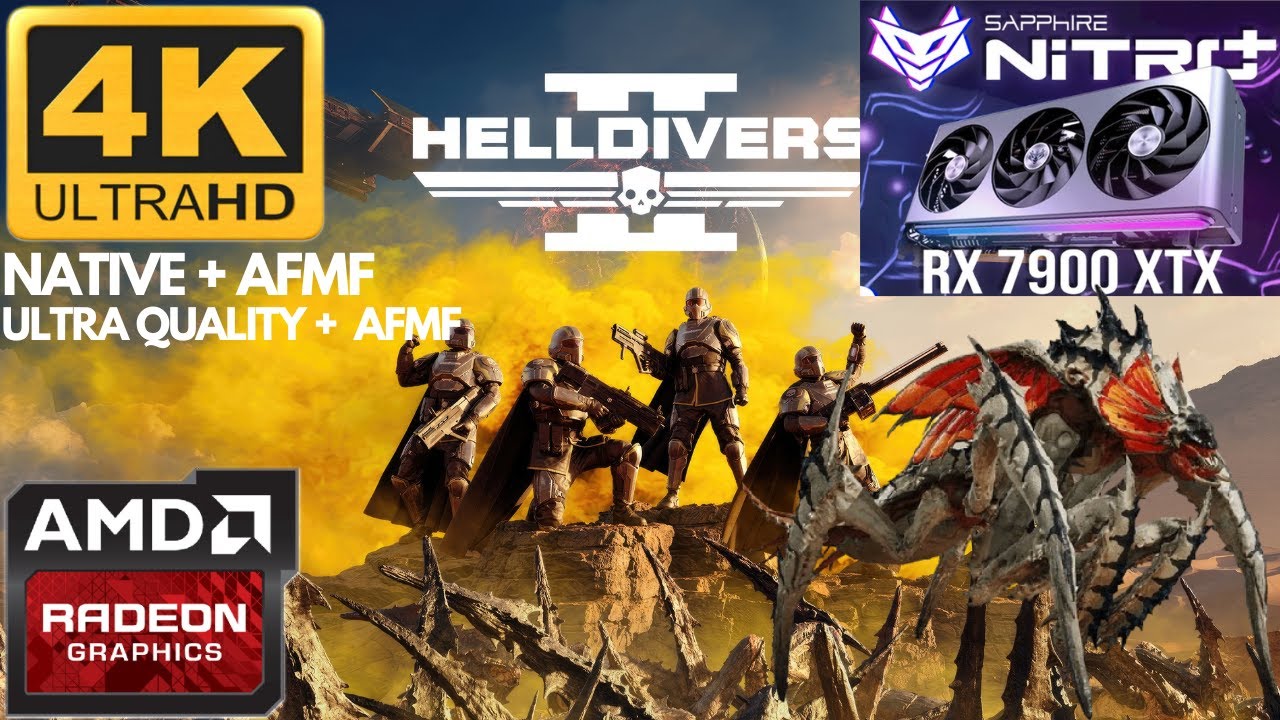 HellDivers 2 4K Fluid Motion Frames Native + Ultra Quality | RX 7900 XTX NITRO+ | Ryzen 9 5950X ...