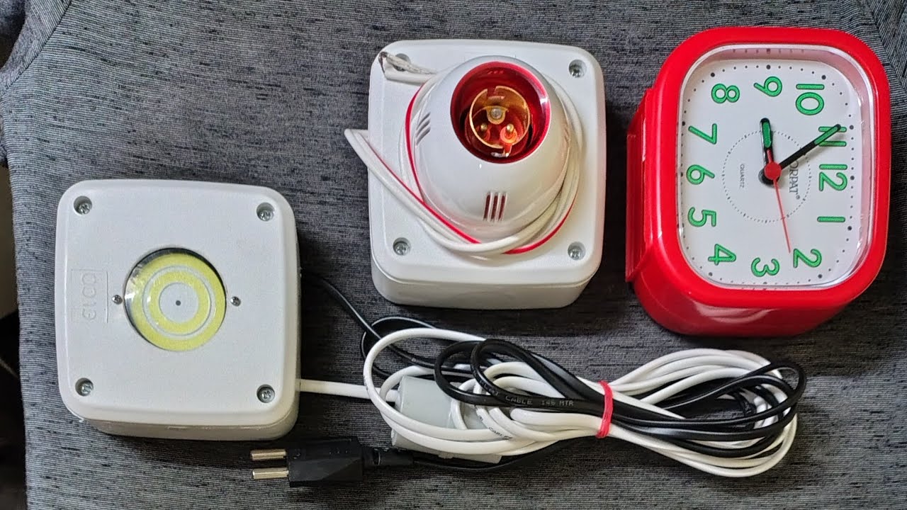 #20 Clock alarm wireless flashing led light 🚨 with vibrant motor or ...