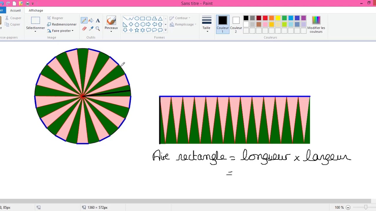 Démonstration de la formule de l'aire du disque - Sixième - YouTube