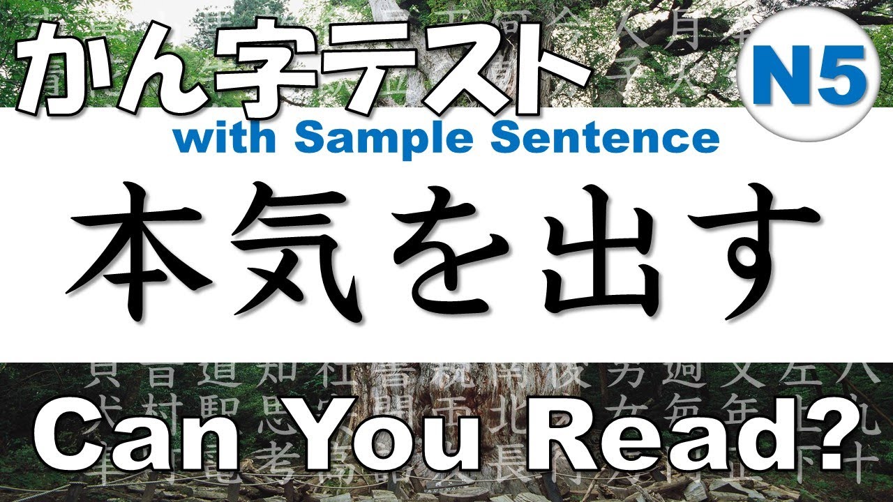 JLPT N5【Kanji Test 2】 Can you read? / with Sample Sentence 『30 words ...