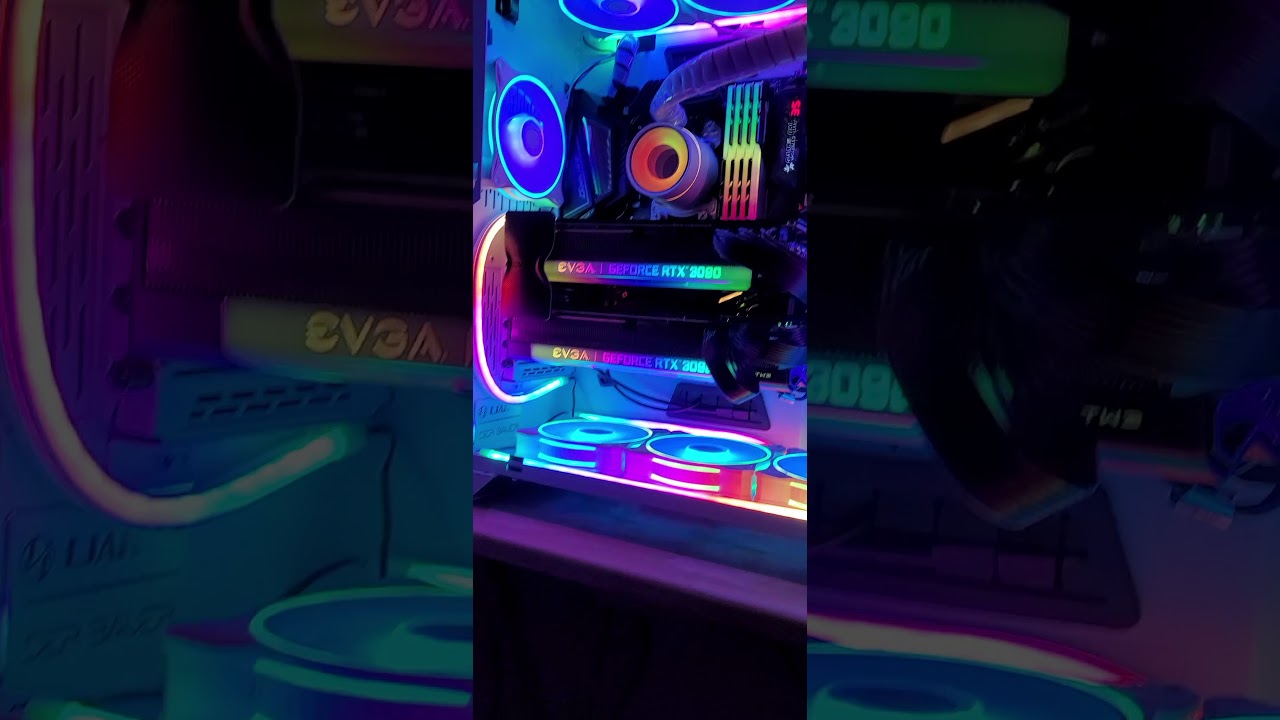 SLI 3090 build v2 RGB puke - YouTube