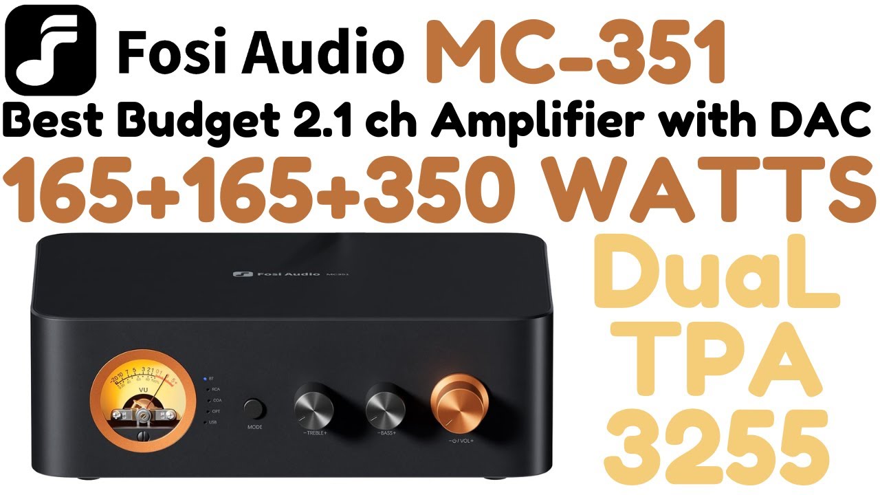 सस्ता और दमदार || fosi audio MC351 || fosi audio 2.1 amplifier || class D tpa 3255 amplifier # ...