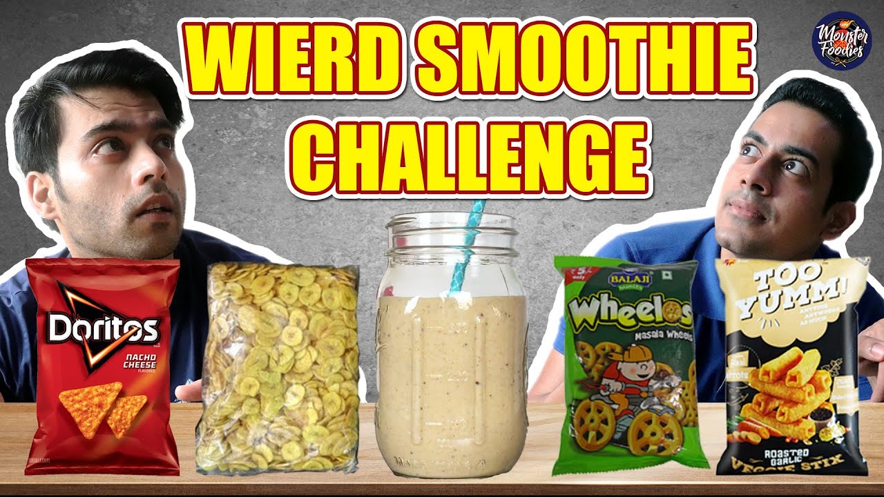 SMOOTHIE CHALLENGE | WEIRD FOOD | FREAKY FRIDAY FOOD CHALLENGE ...