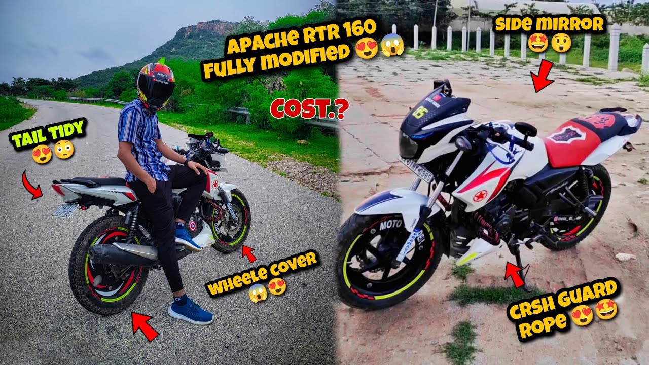 best modification of apache rtr 160 2v 😍😳 | Apache RTR 160 Fully ...
