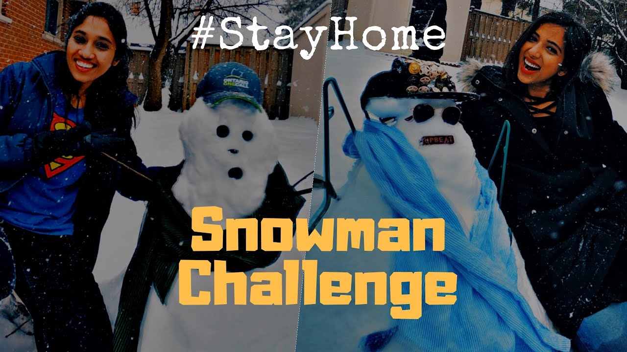 Two Friends Took A Snowman Challenge | #StayHome | Who did better ...