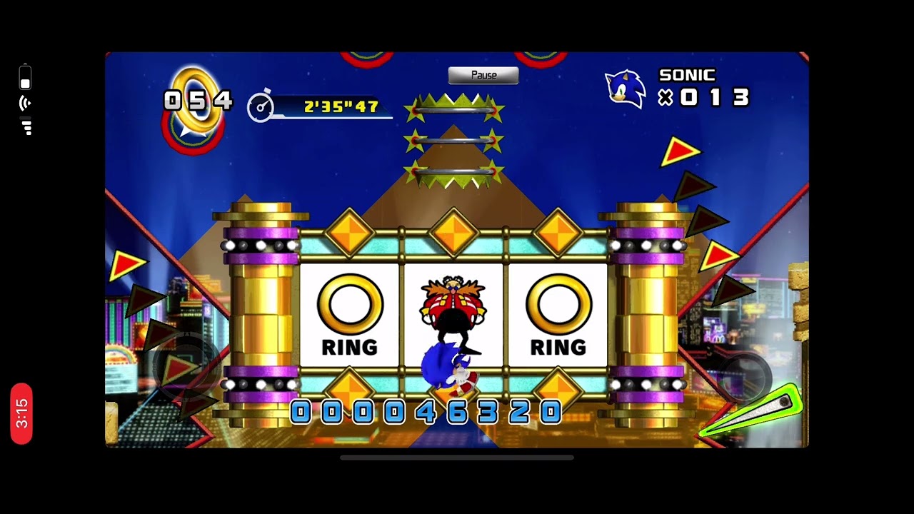 Sonic the hedgehog 4 episode 1 casino street zone act 2 100,000 point ...