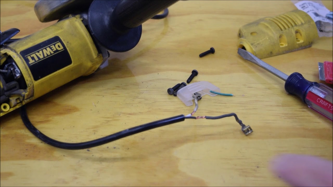 DIY Tool Repair: Replacing the Power Cord on a Handheld Angle Grinder ...
