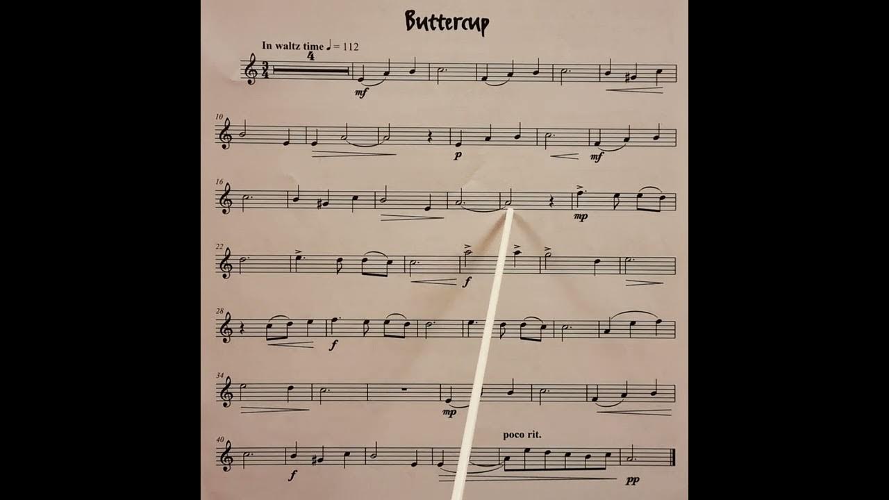 Buttercup piano accompaniment at rehearsal speed - YouTube