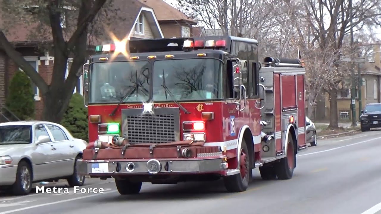 Chicago Fire Dept Engine 68 (Spare) Responding - YouTube