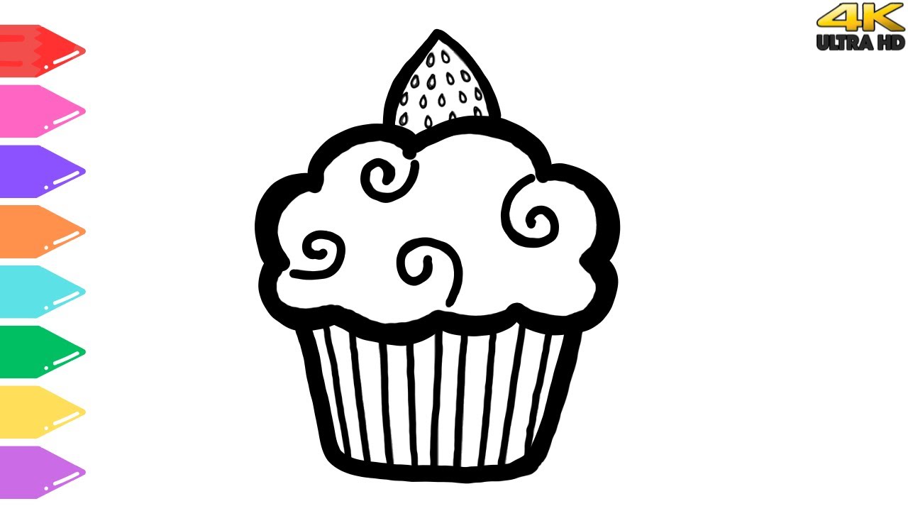 Cupcake Drawing For Kids