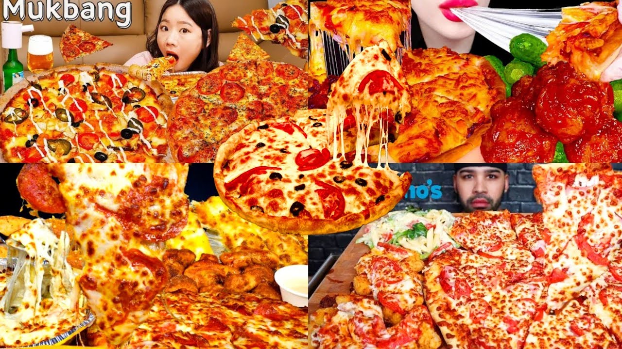 SATISFYING EATING SOUND CHEESE PIZZA 🤪🍕🤤 - YouTube