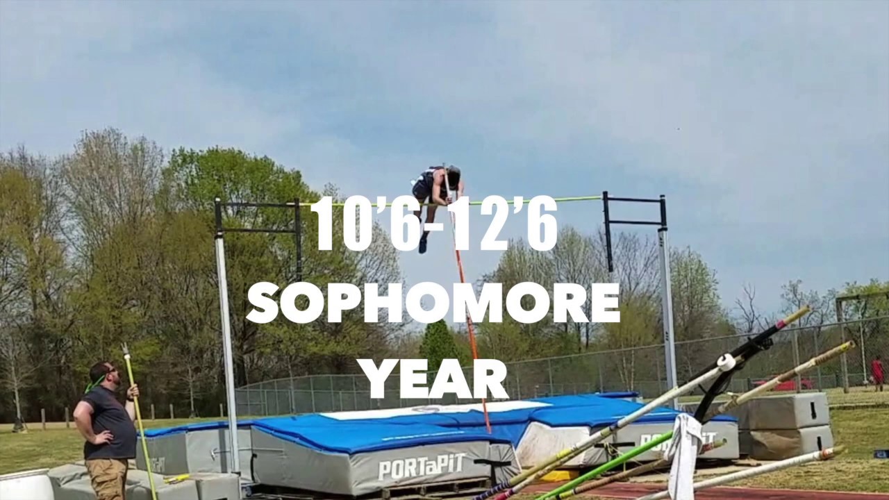 Isaac leech pole vault progression sophomore year - YouTube