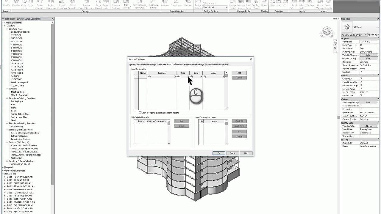 Revit Structure Loads and Load Combinations - A How To Guide - YouTube