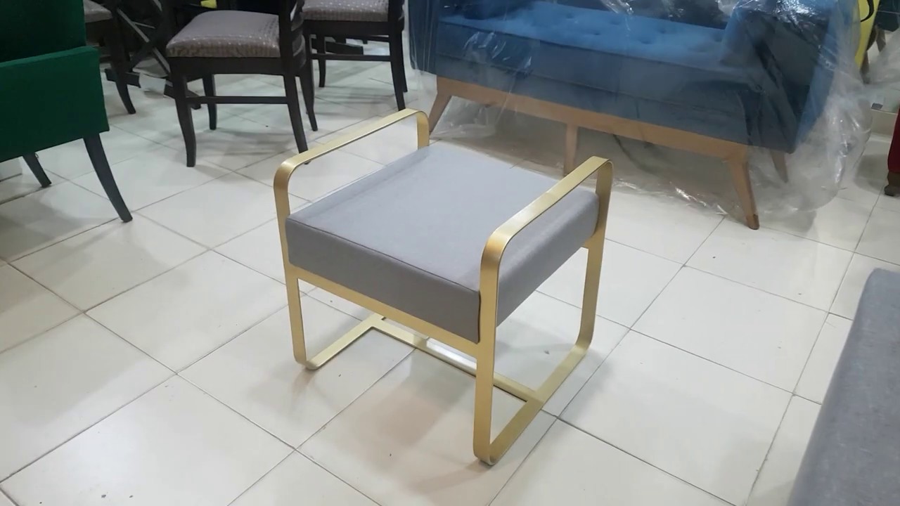 Metal base ottoman design - YouTube