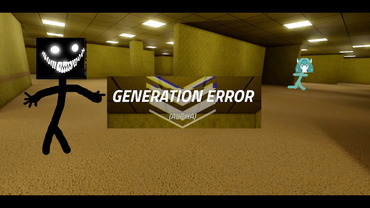 Backrooms: Generation Error (ALPHA and DEEP ENDING) Walk Through. - YouTube