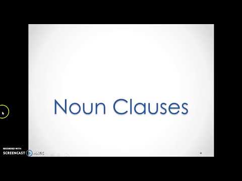 Noun Clauses - Introduction and Noun Clauses with That