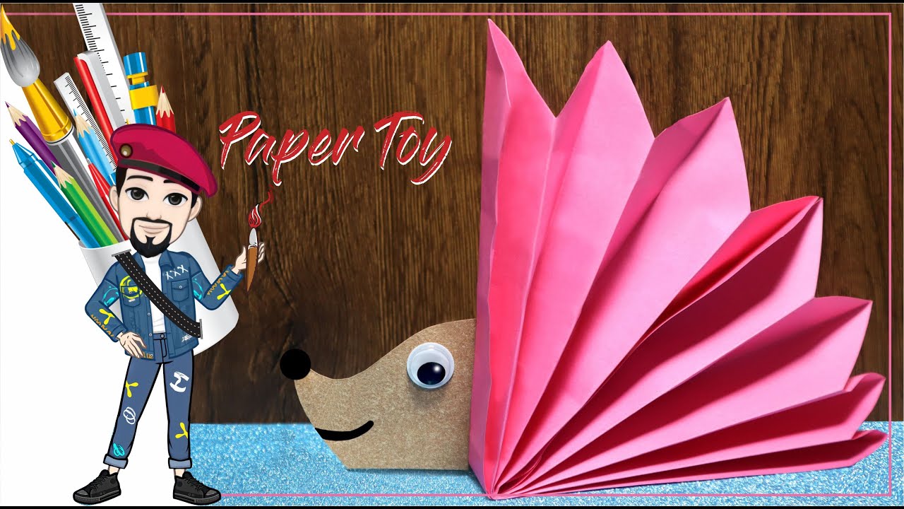 EASY DIY PAPER TOY PORCUPINE | How to make Paper Porcupine | Paper ...