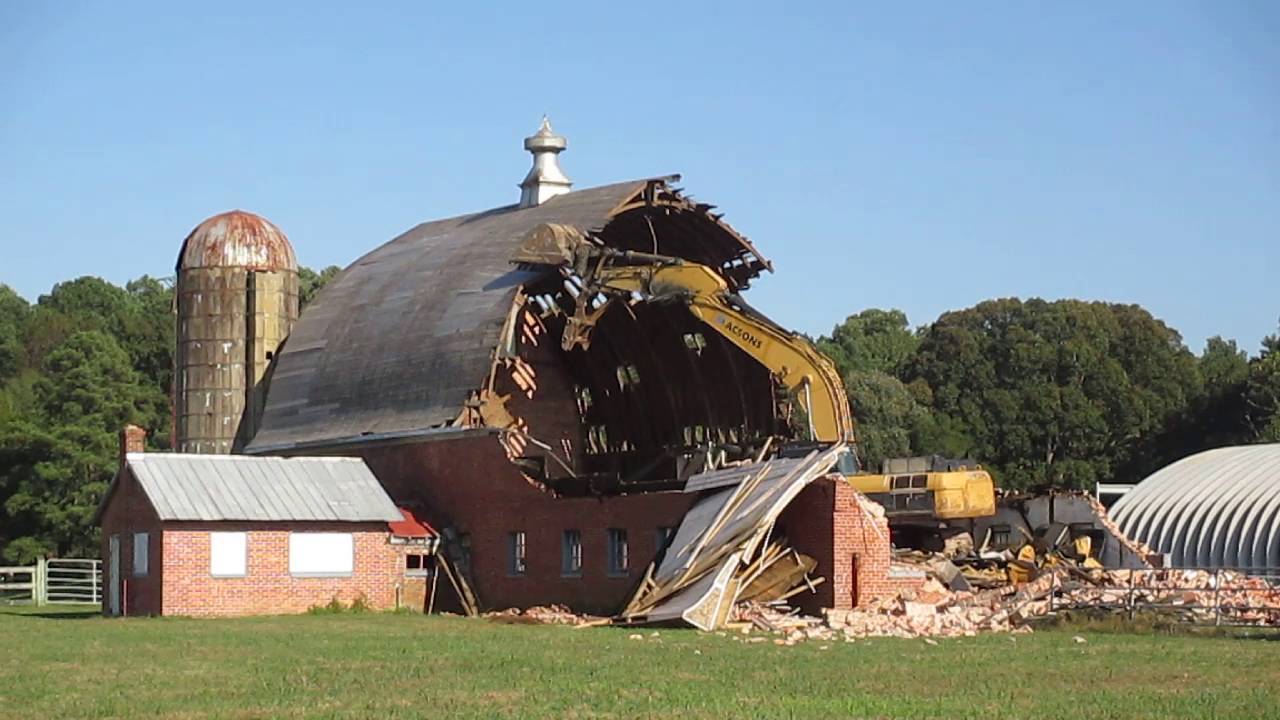 A View of the Demolition of the Brick Barn, Inside the City Farm, 10/19 ...