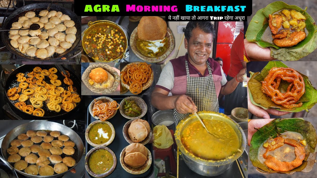 Top 6 Places to Eat Breakfast in Agra || Desi Ghee Bedai, Jalebi & More ...