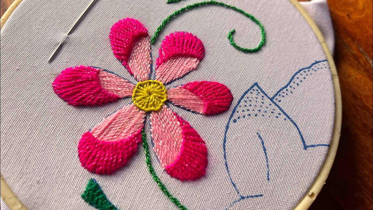CÓMO BORDAR FLORES CHICAS /puntada para flores chicas . - YouTube