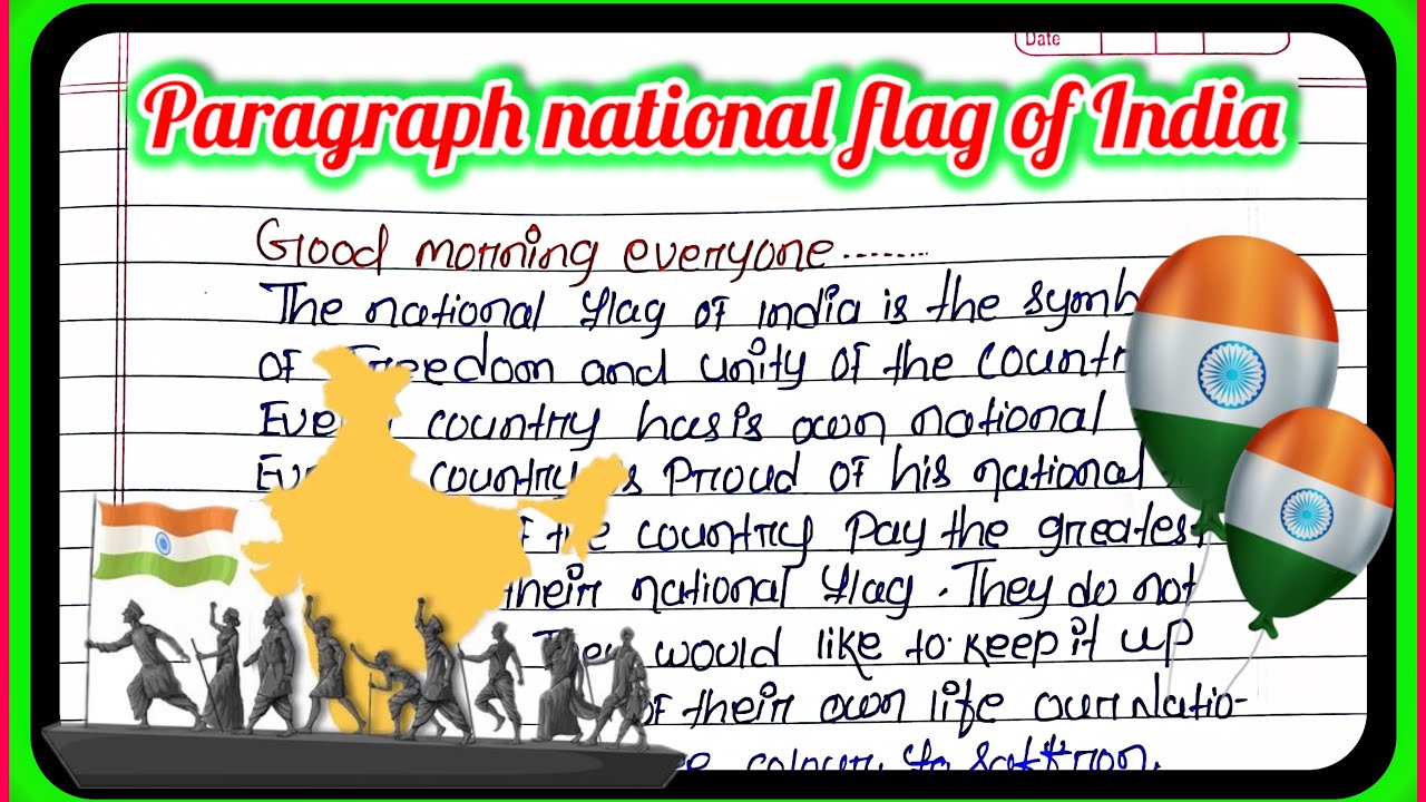 Paragraph national flag of India |national flag essay | essay for ...
