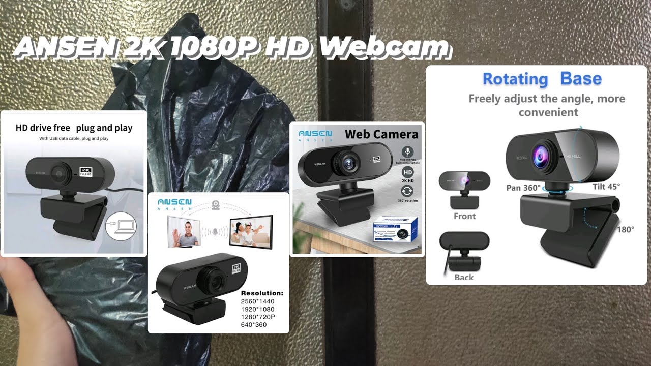 ANSEN 2K 1080P HD Webcam for Online Class | Web Mini Camera USB ...